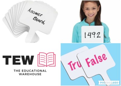 Whiteboard Answer Paddle 20cm x 15cm Each Teacher Resource Classroom ...