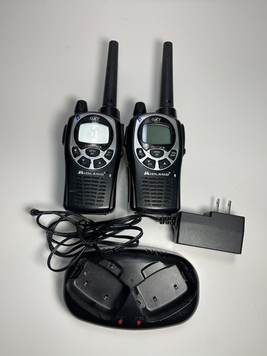 Midland GXT1000 XTRA Talk GXT1000p Walkie Talkies w/Charger Set of 2 | eBay