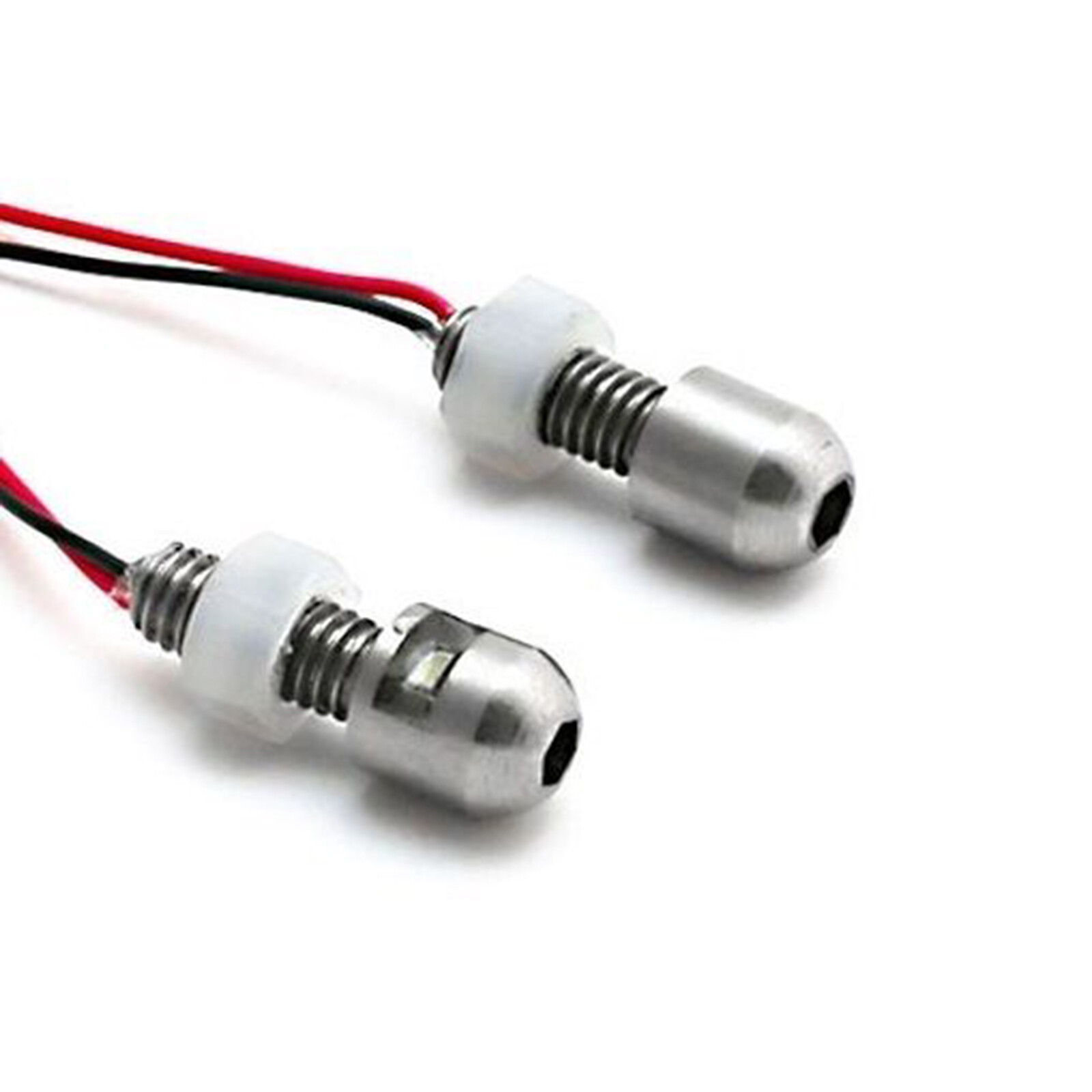 White LED Light License Plate Frame Dashboard Console Fastener Screws ...