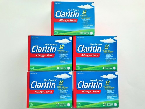 Buy Claritin Allergy Sinus 12 Hour Tablets - 5 Boxes - 30 Tablets Per ...
