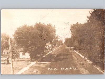 c1910 Residence St DELMAR Iowa IA Clinton County Street View RPPC Real ...