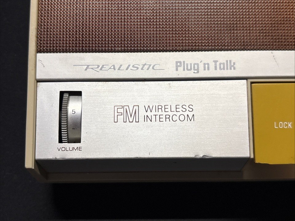 Vintage Realistic Plug n Talk FM Wireless Intercom Model 43-212 Radio ...
