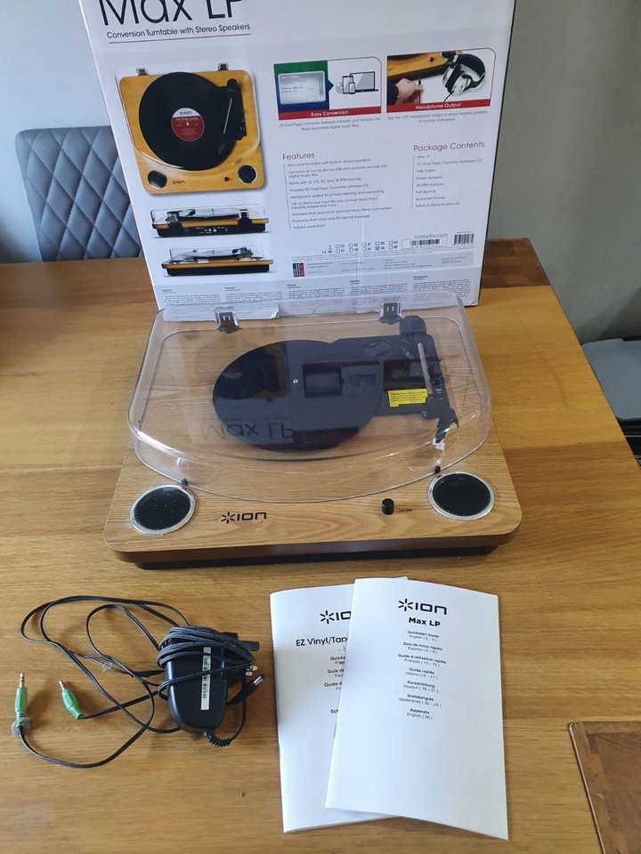 Ion Profile LP Vinyl Conversion Turntable Record Deck Player | eBay UK