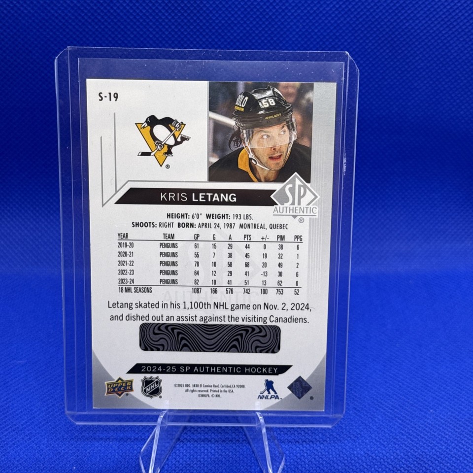 2024-25 SP Authentic Spectrum FX Insert SP Kris Letang S-19 Penguins ...