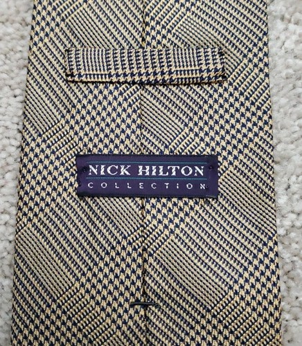 Nick Hilton Brown Plaid Tie Pure Silk From Italy Handsewn In USA ...