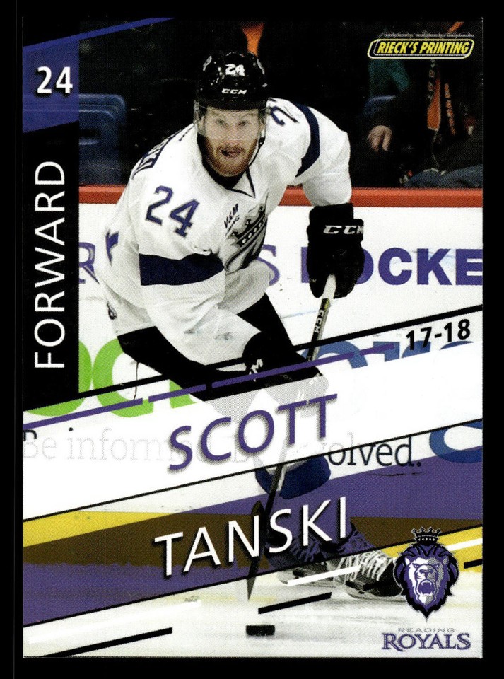 Scott Tanski 2017-18 Rieck's Printing Reading Royals (ECHL) #18 Reading ...