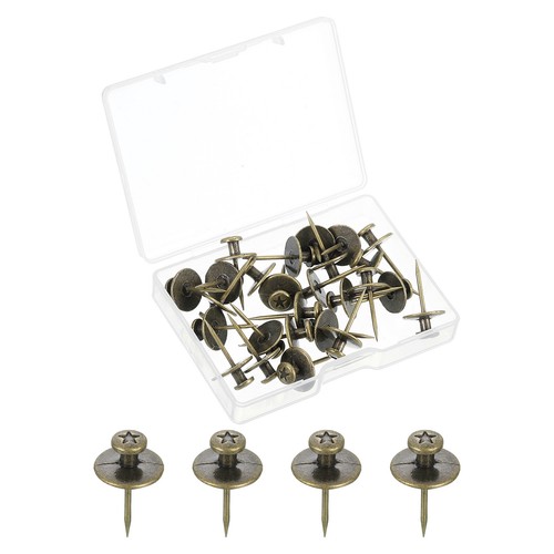 30 Pcs Double Headed Picture Hanging Nails, Zinc Alloy Thumb Tacks ...