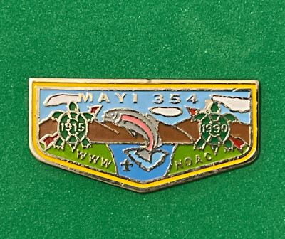 Boy Scout OA 354 Mayi Lodge 1990 NOAC Flap Hat Pin | eBay