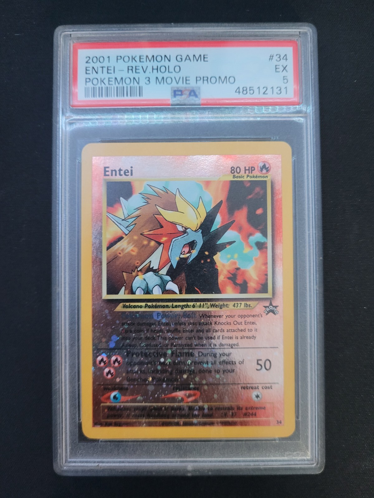 Pokemon TCG Entei Reverse Holo Foil Movie Promo #34 2001 PSA 5 | eBay
