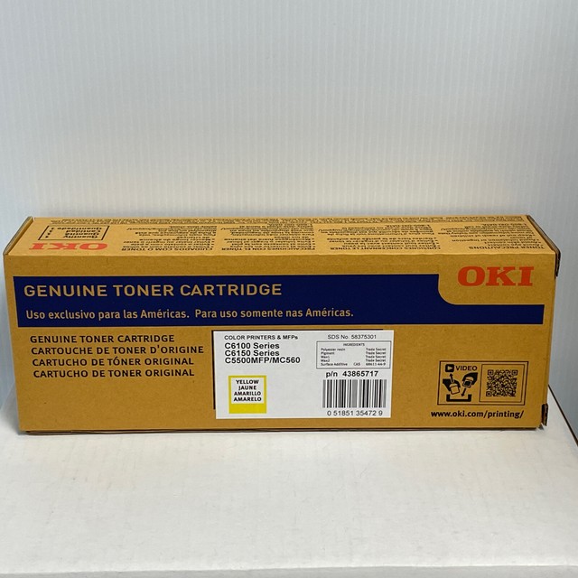 Oki Data 43865717 Toner Cartridge - Yellow for sale online | eBay
