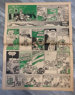 2/19/71 FREAK BROTHERS Hippie Werewolf 2pg 17x22" Newspaper Comic from ...