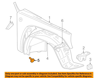 CHRYSLER OEM 02-09 Aspen Fender Components-Fender Liner Retainer ...