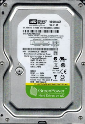 Western Digital WD5000AVCS-632DY1 500GB DCM: HARNHV2CH | eBay Australia