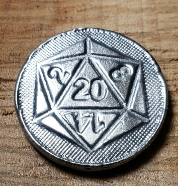 Graphite coin mold - Cast a D20 and & Dragon coin! | eBay