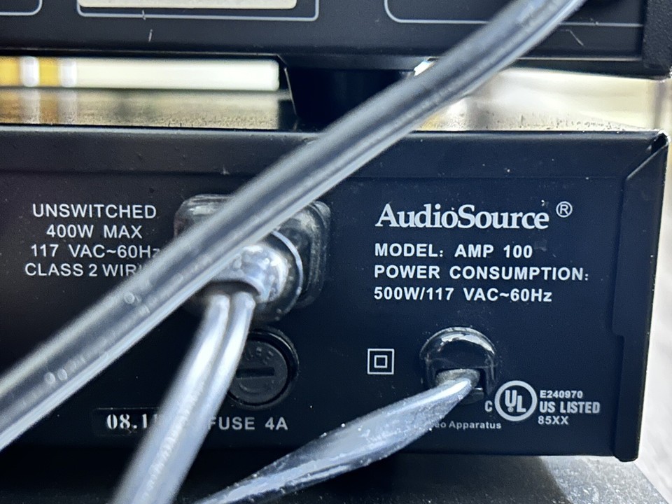 AudioSource Amp 100 2-Channel Stereo Power Amplifier Analog Tested ...