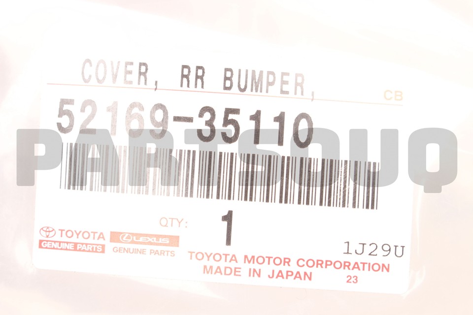 5216935110 Genuine Toyota COVER RR BUMPER 52169-35110 | eBay