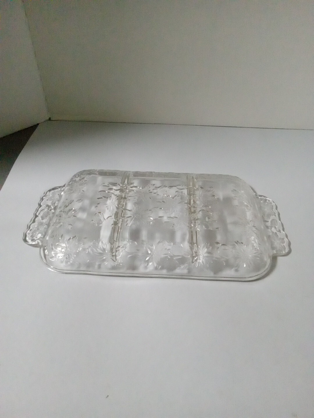 Princess House FANTASIA 3 Section Divided Relish/Vegetable Tray/Platter ...