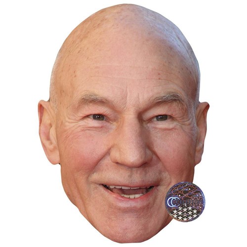 Patrick Stewart Celebrity Mask, Flat Card Face | eBay