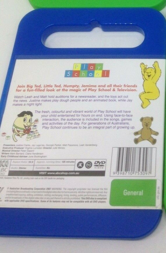 ABC PlaySchool OUT OF THE BOX DVD Play School DVD Big Ted Humpty Jemima ...
