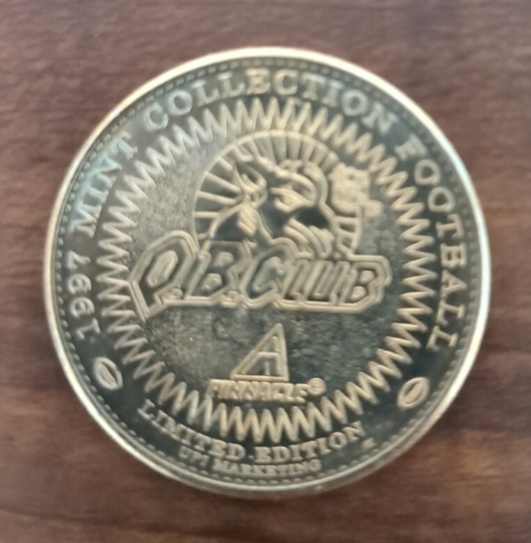 DREW BLEDSOE 1997 Pinnacle Mint Football Brass Coin New England ...