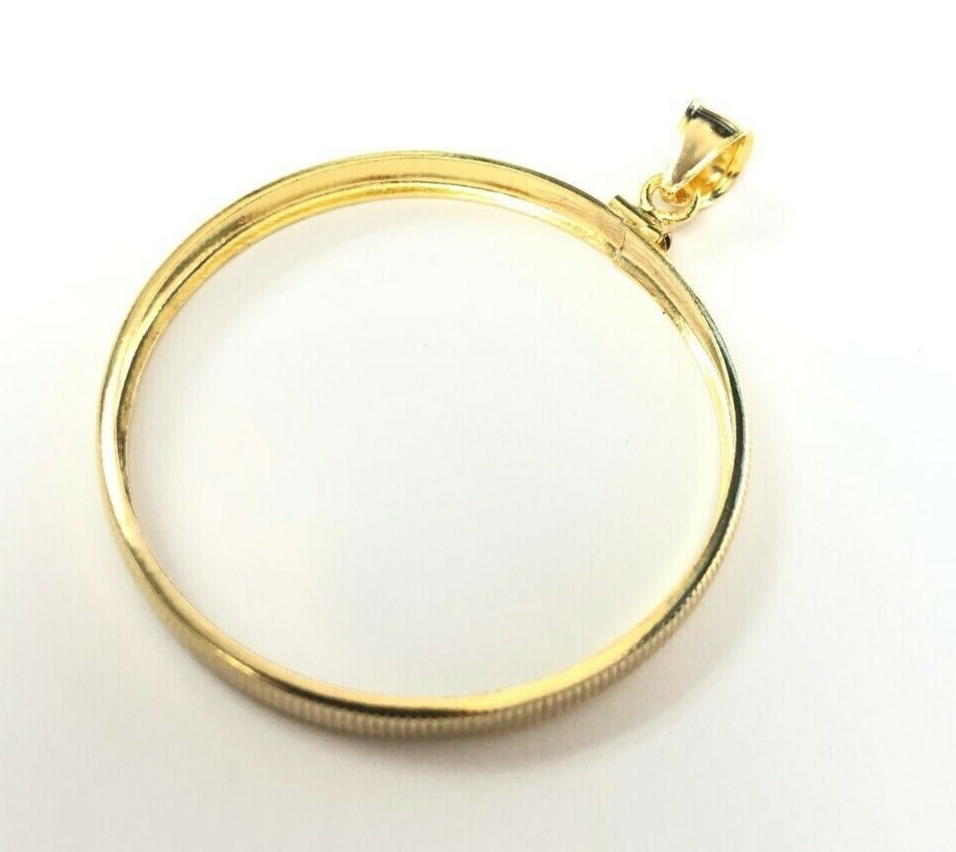 Gold overlay Coin Bezels 38mm Silver Dollars Morgan, Peace, Ike, Coin ...