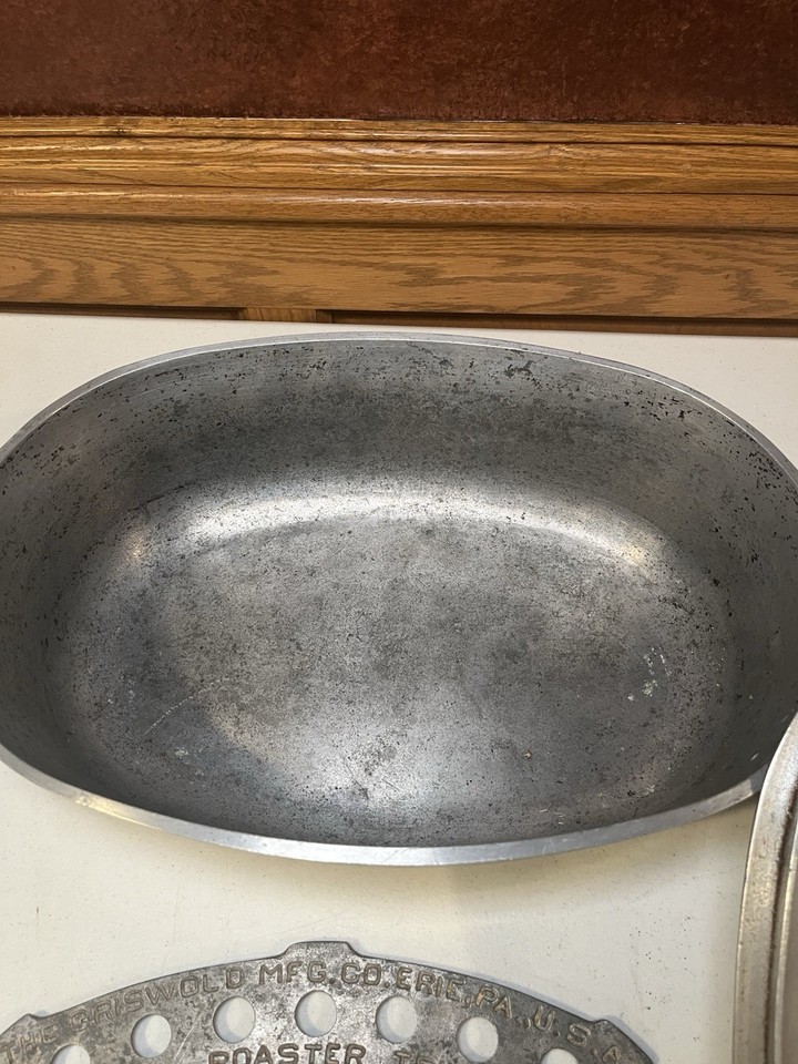 Vtg Oval Roaster with Lid A485C Griswold No 5 A485 Aluminum With Oval ...