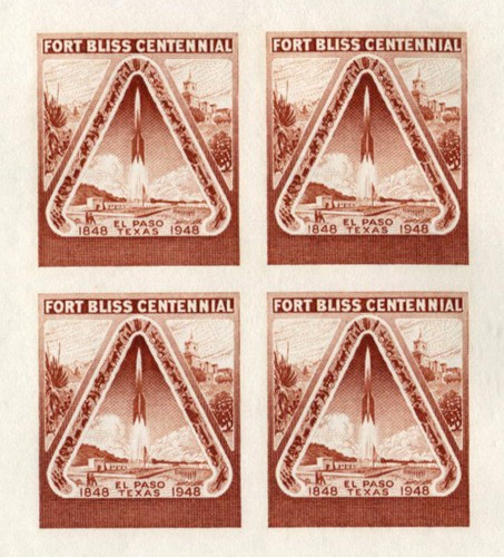 FORT BLISS CENTENNIAL Vignette Souvenir Card Bureau Engraving Printing ...