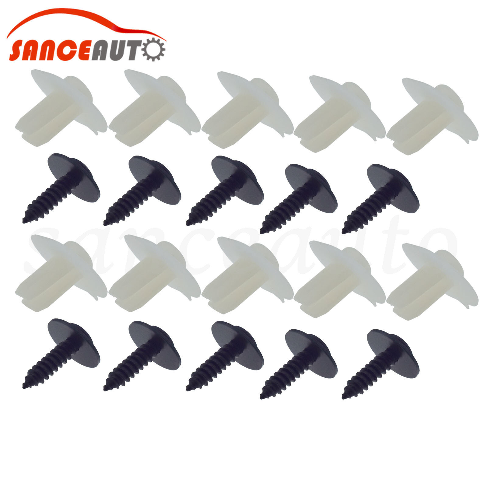 Bumper Side Mount Tap Screw & Grommet Nut Clips Hook Bracket Set for ...