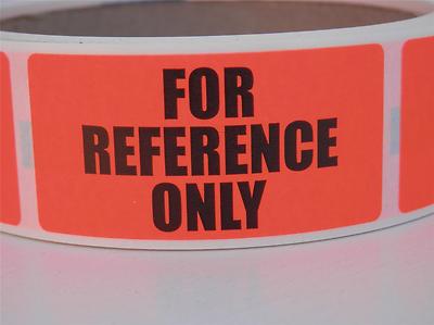 FOR REFERENCE ONLY 1x2 fluorescent red label sticker 250/rl | eBay
