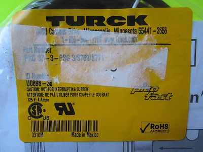 NEW TURCK PKG 3Z-3-PSG 3/S760/S771 id U0896-36 | eBay