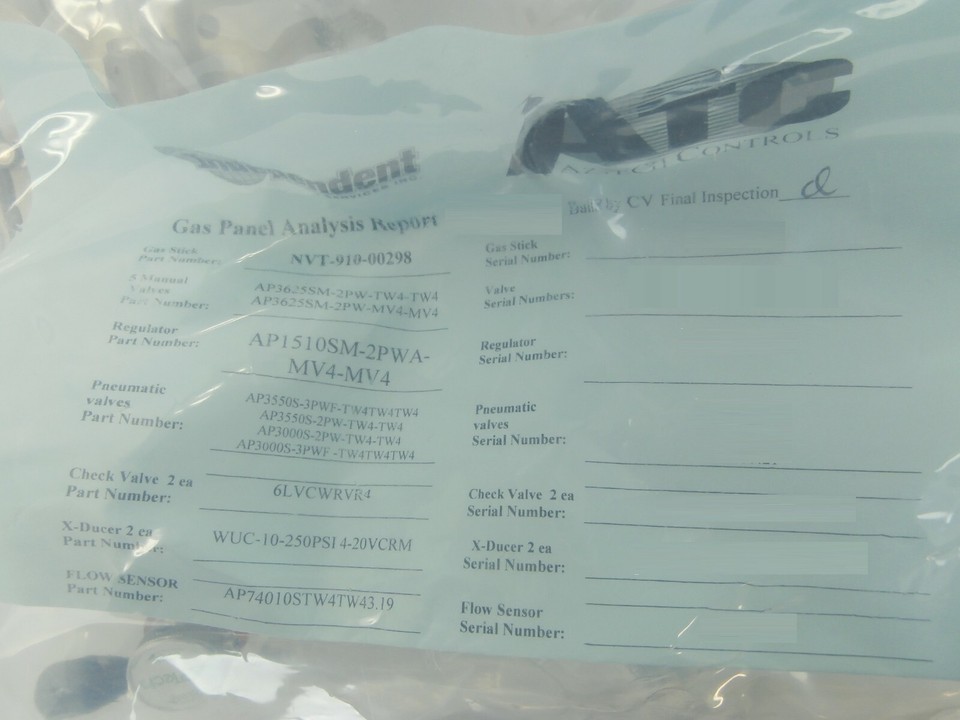 ATC Aztech Controls NVT-910-00298 Gas Panel Assembly New Surplus | eBay