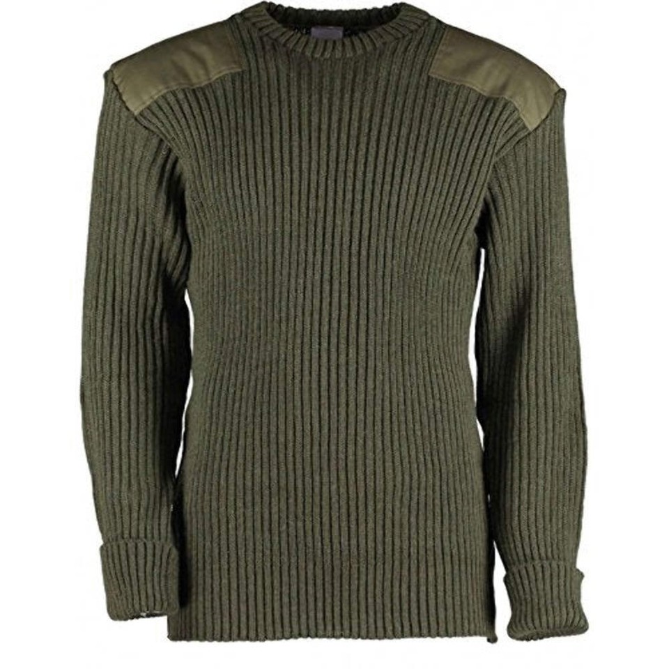 British Commando Sweater Woolly Pully CREW Neck - Various Colors | eBay