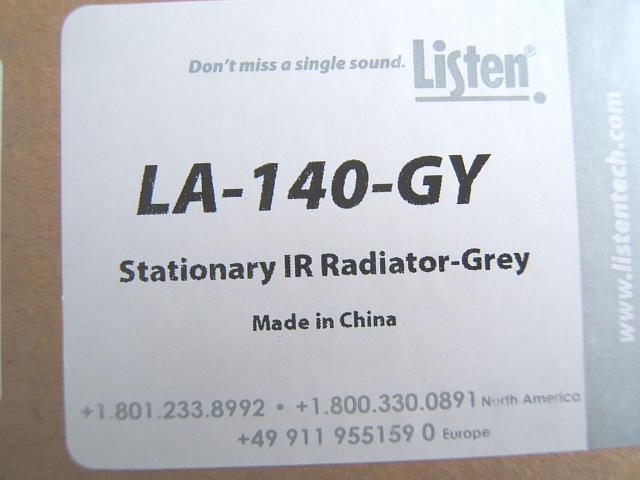 New Listen Technologies LA-140-GY Stationary IR Radiator Emitter - Grey ...