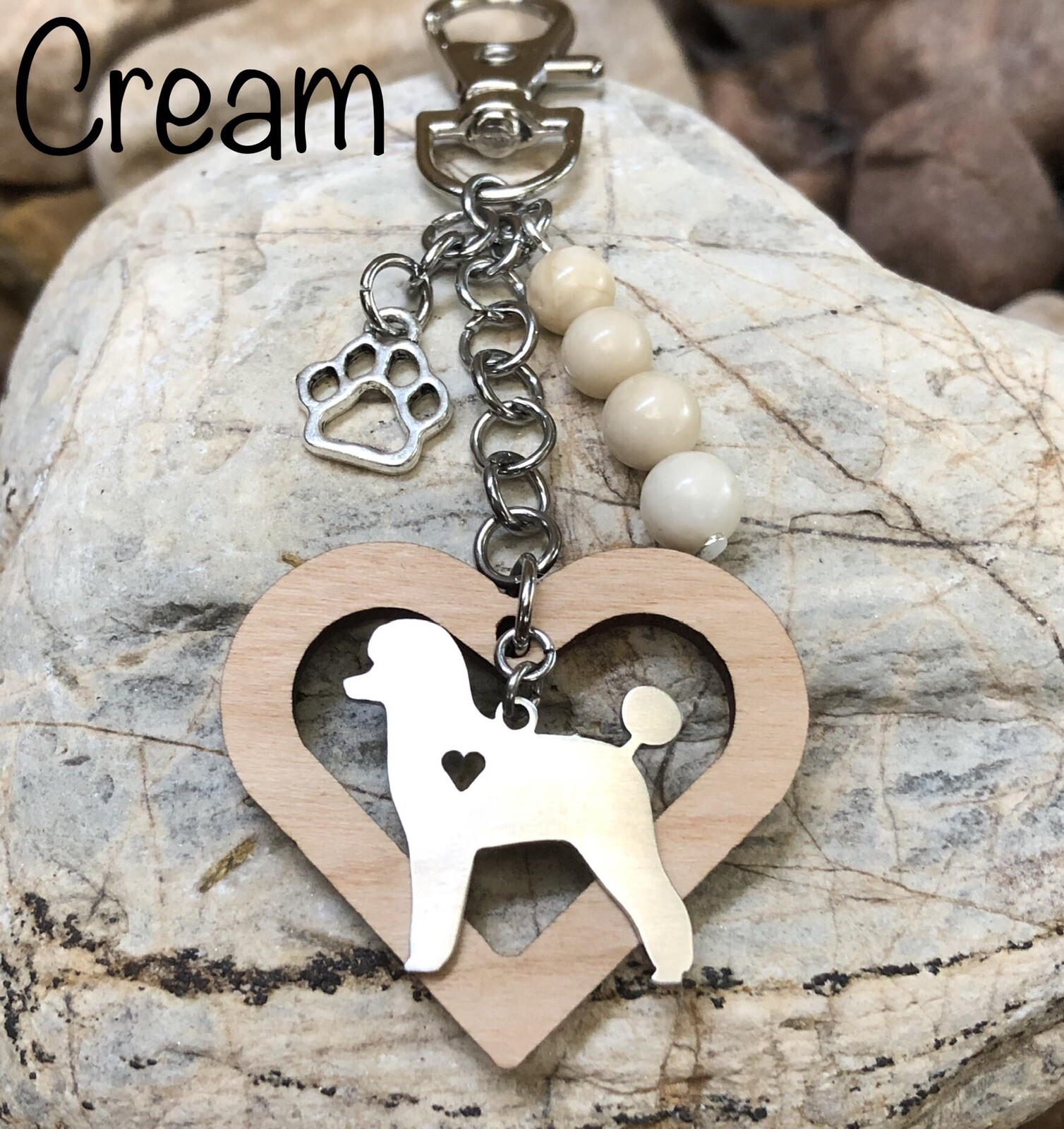 Poodle dog keychain, animal themed key chain, pet jewelry | eBay