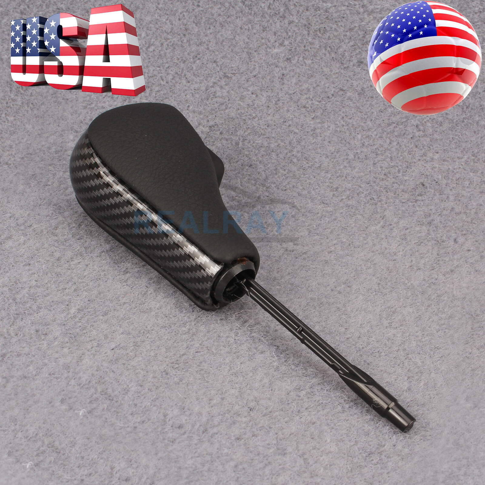 Carbon Fiber Automatic Gear shift Knob Shifter Fits BMW E46 E39 E36 E60 ...