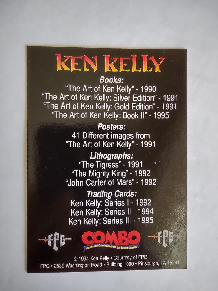 Ken Kelly Promo Card | 1994 FPG | eBay