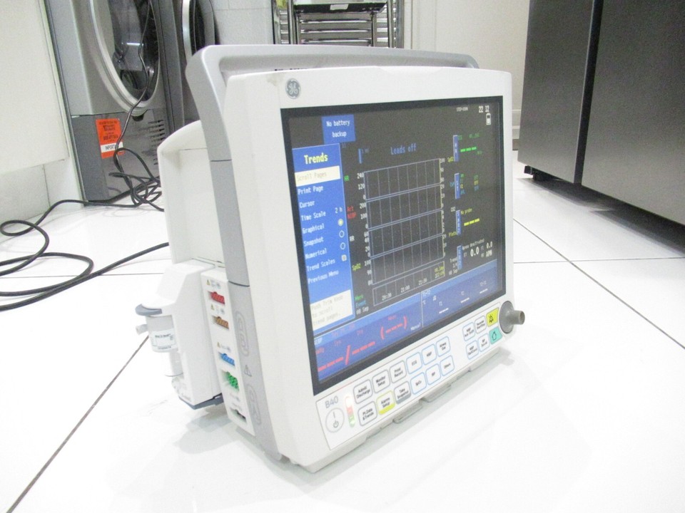 GE B40 PROCARE E-MINIC GAS MODULE ANESTHESIA NIBP SPO2 ECG/EKG PATIENT ...
