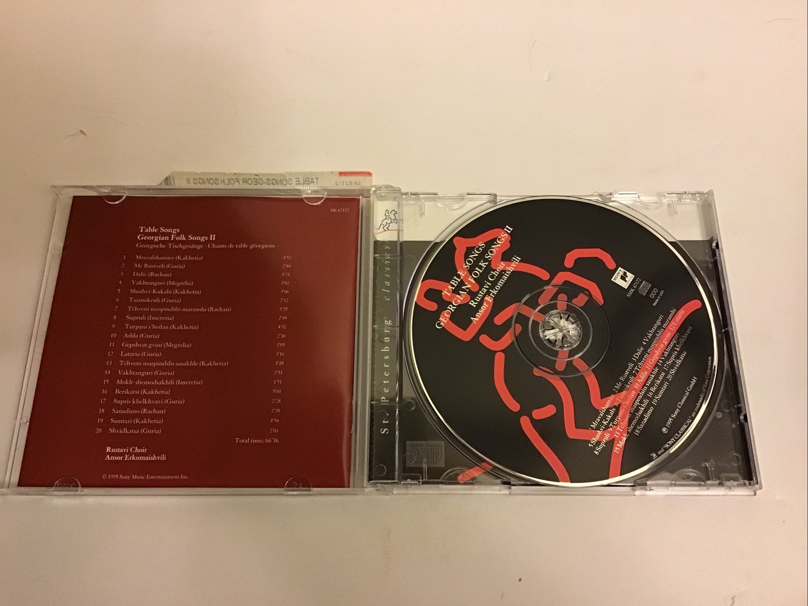 Table Songs: Georgian Folk Songs 2 . Rustavi Choir, A sod Erkomaishvili ...