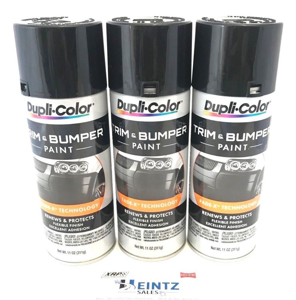 Duplicolor TB101 (3PACK) Black Auto Bumper & Trim 11oz. Aerosol Spray ...