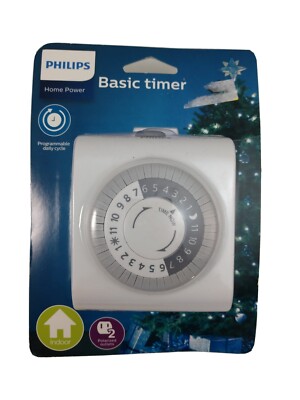 Philips Home Basic Timer Indoor Programmable Daily Cycle 2 Outlet.E2 | eBay