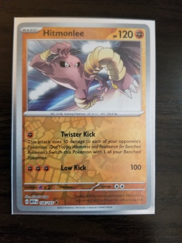 Pokemon Scarlet and Violet - 151 Single Cards Reverse Holo Hitmonlee ...