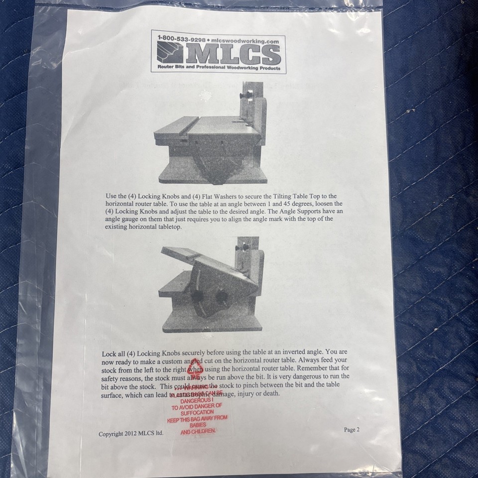mlcs 9764 tilting table top for horizontal router table | eBay