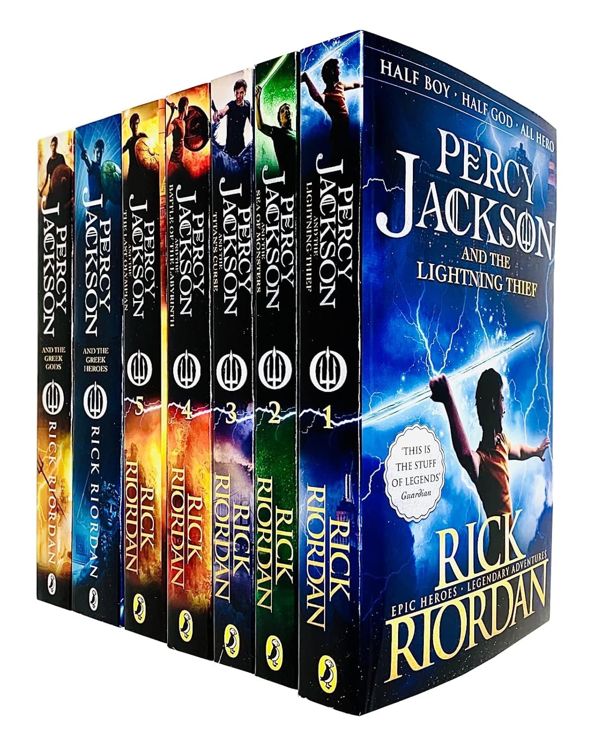 Percy Jackson Collection 7 Books Set Lightning Thief Sea of Monsters ...