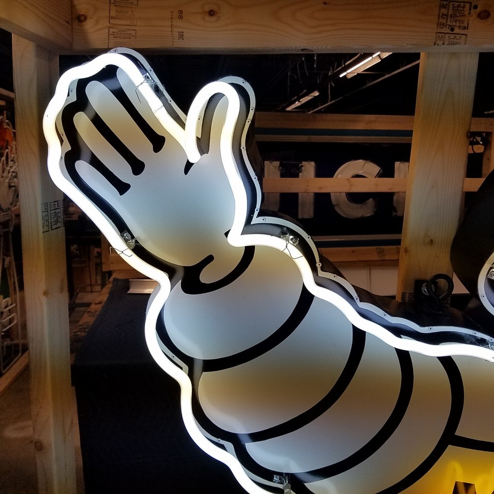 New Michelin Man Porcelain Neon Sign 75 IN W x 60 IN H | eBay