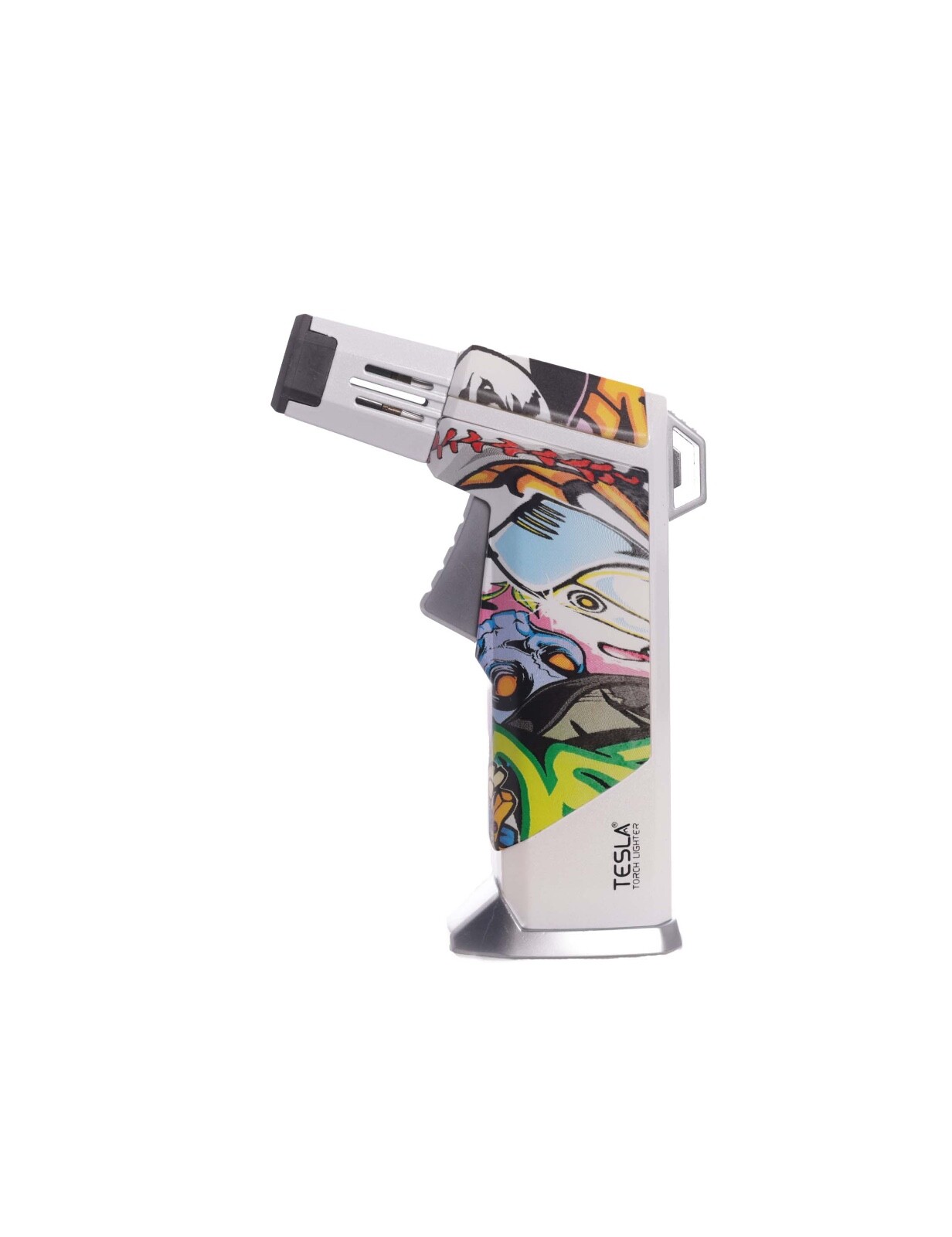 Tesla® Coil Lighters Quad Flame 45Degree Butane Refillable Torch ...