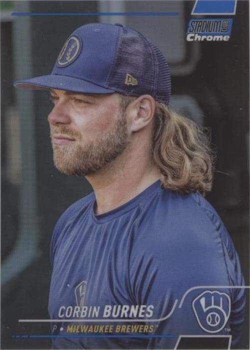 2022 Topps Stadium Club Chrome - Corbin Burnes #129 Blue Refractor /199 ...