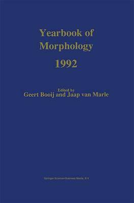 Yearbook of Morphology 1992 by Jaap van Marle, Geert Booij (Hardcover ...