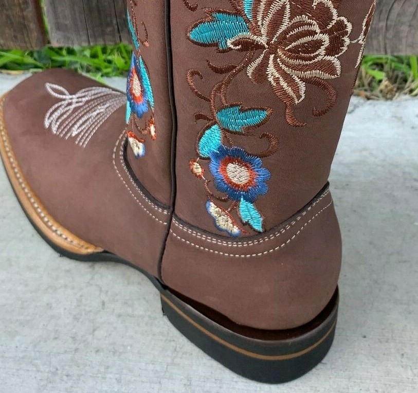 Bota Vaquera de Mujer Womens Western Rodeo Square Toe Cowgirl Boots ...