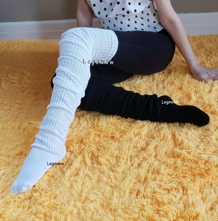 Long Loose Thigh High Slouch Socks Over Knee Japanese School Girl OTK ...