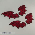 Demon Red Wings Patch - Halloween Accessory Back Jacket - Embroidered ...